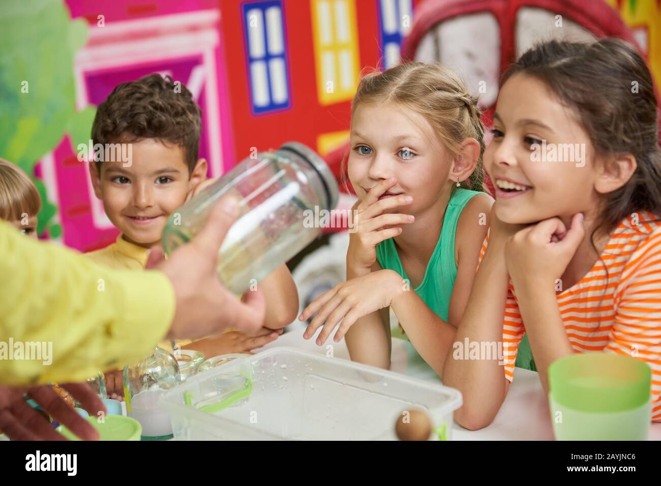 Liquid nitrogen experiment for kids Stock Photo - Alamy