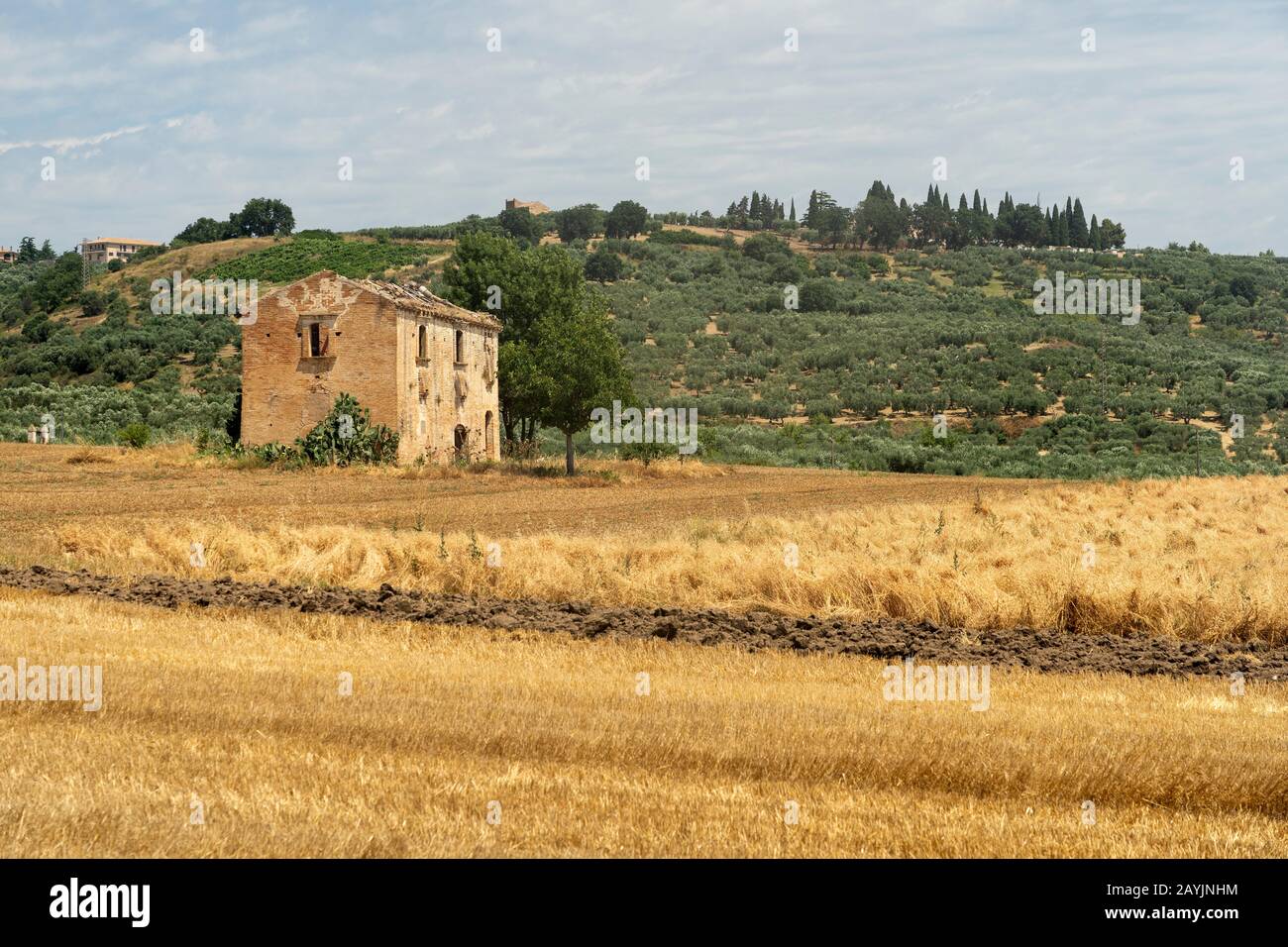 Rural landscape in Molise, Italy, at summer Stock Photo - Alamy