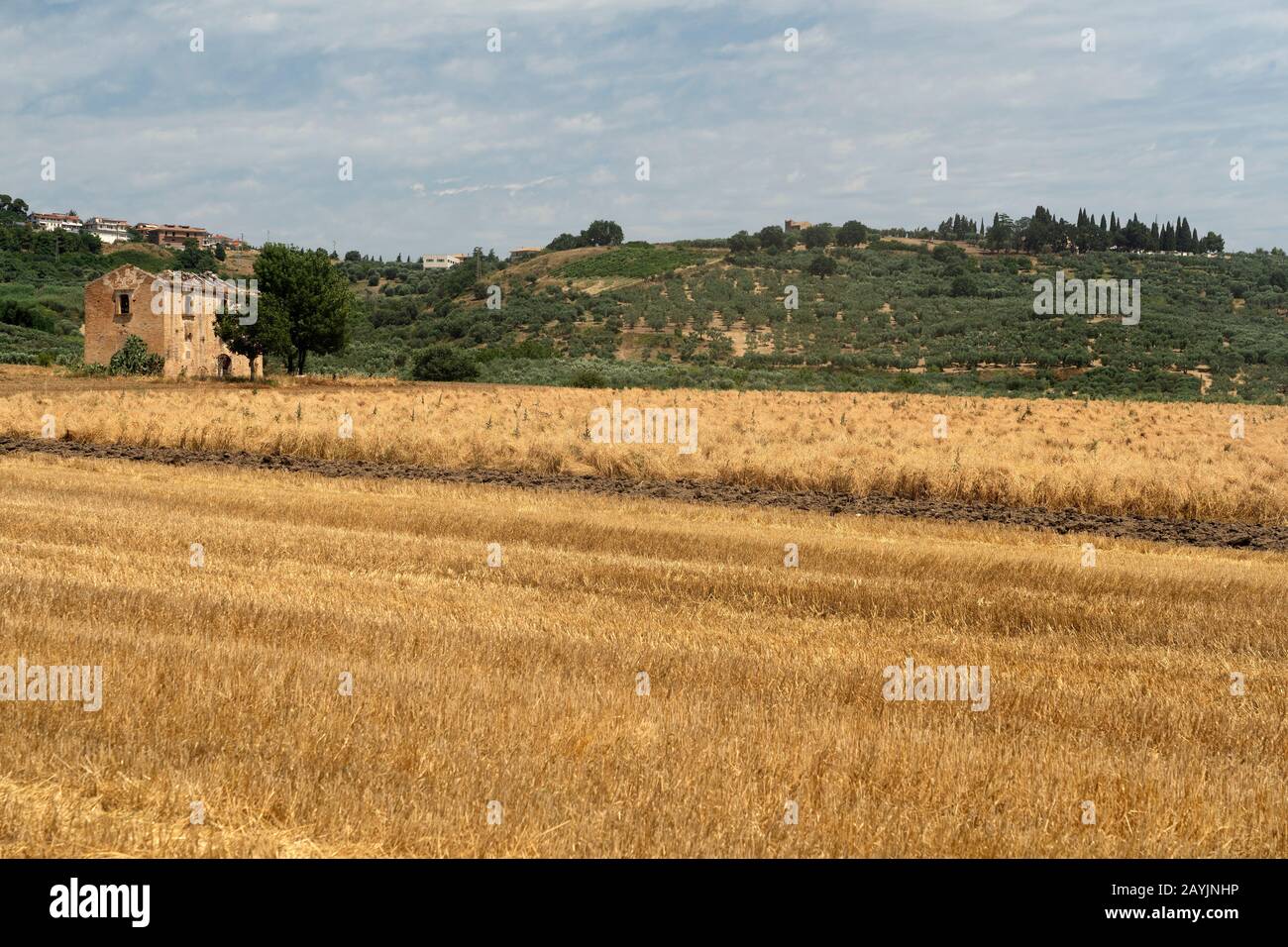 Rural landscape in Molise, Italy, at summer Stock Photo - Alamy
