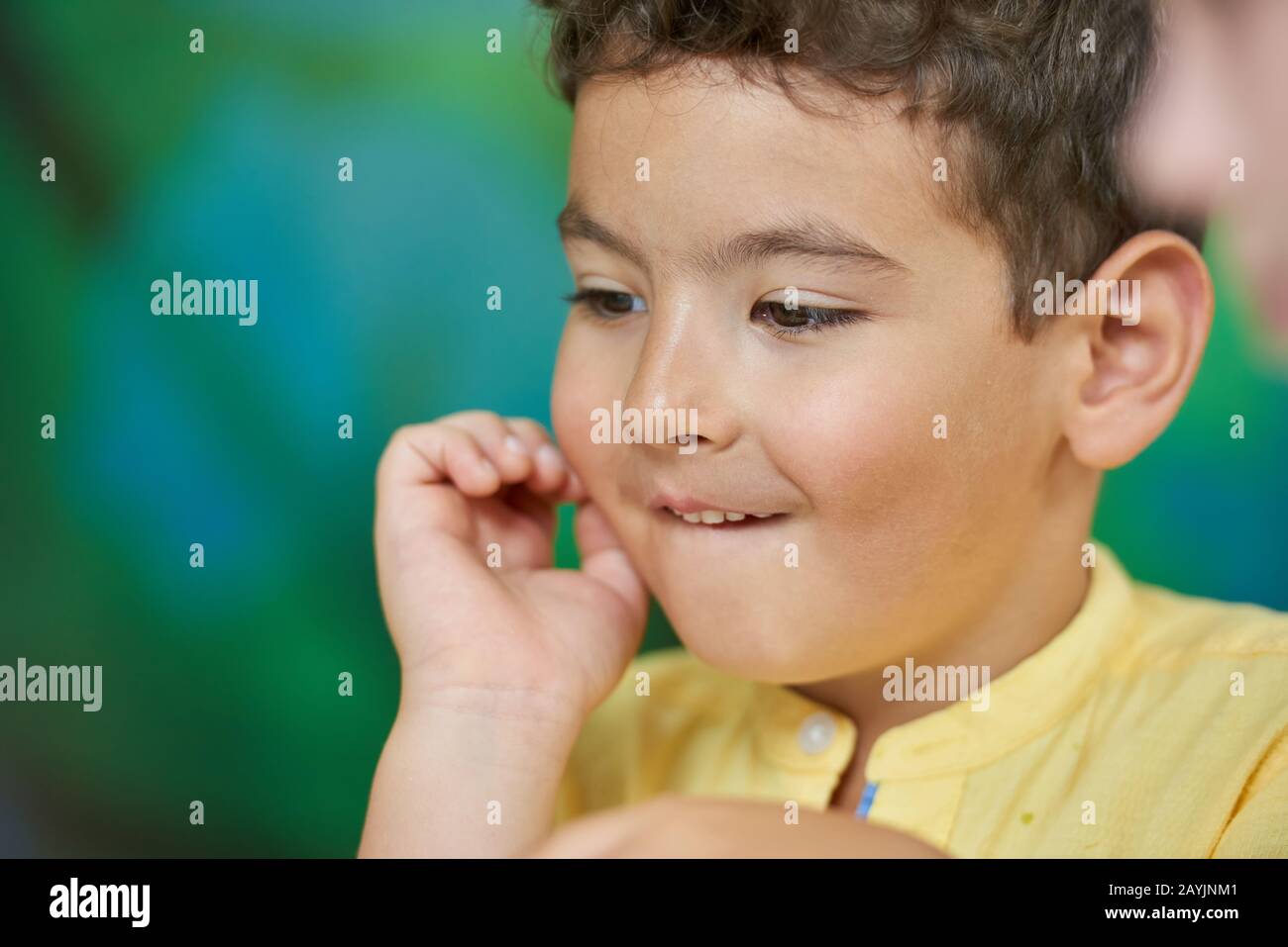 Happy smiling kid face Stock Photo - Alamy