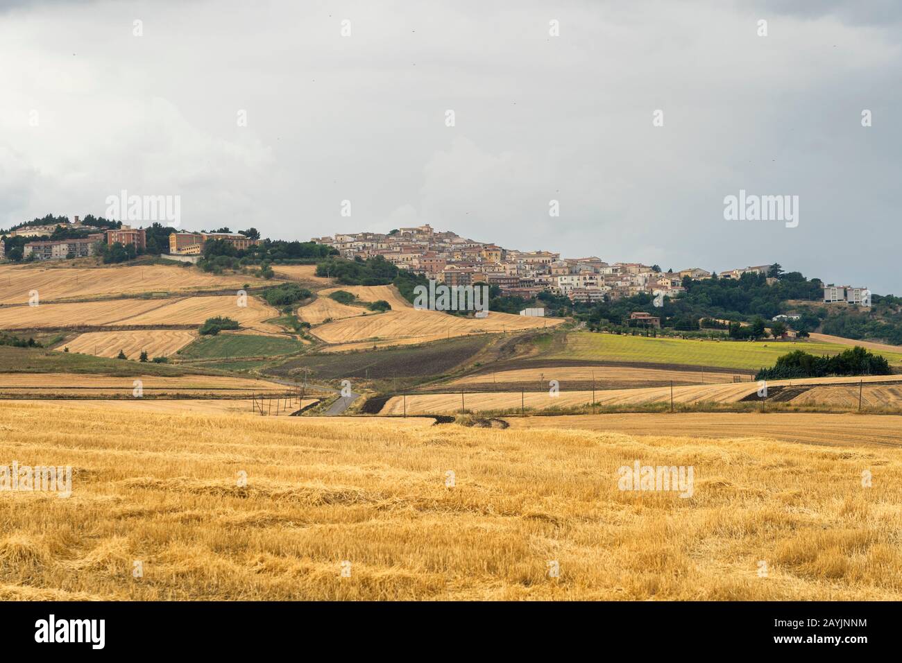 Rural landscape near Candela, Foggia, Apulia, Southern Italy, at summer ...