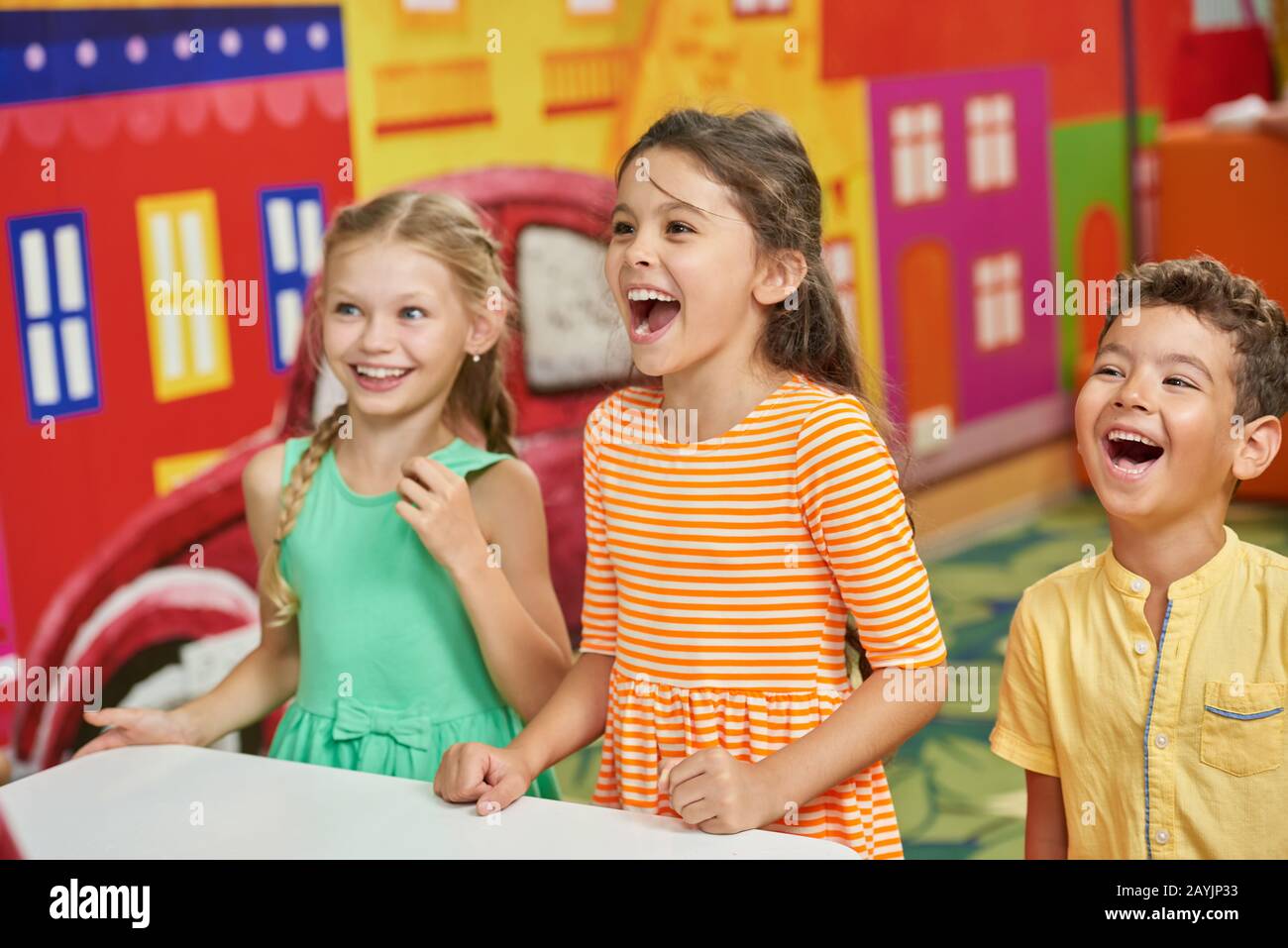 Child excited science experiment hi-res stock photography and images ...