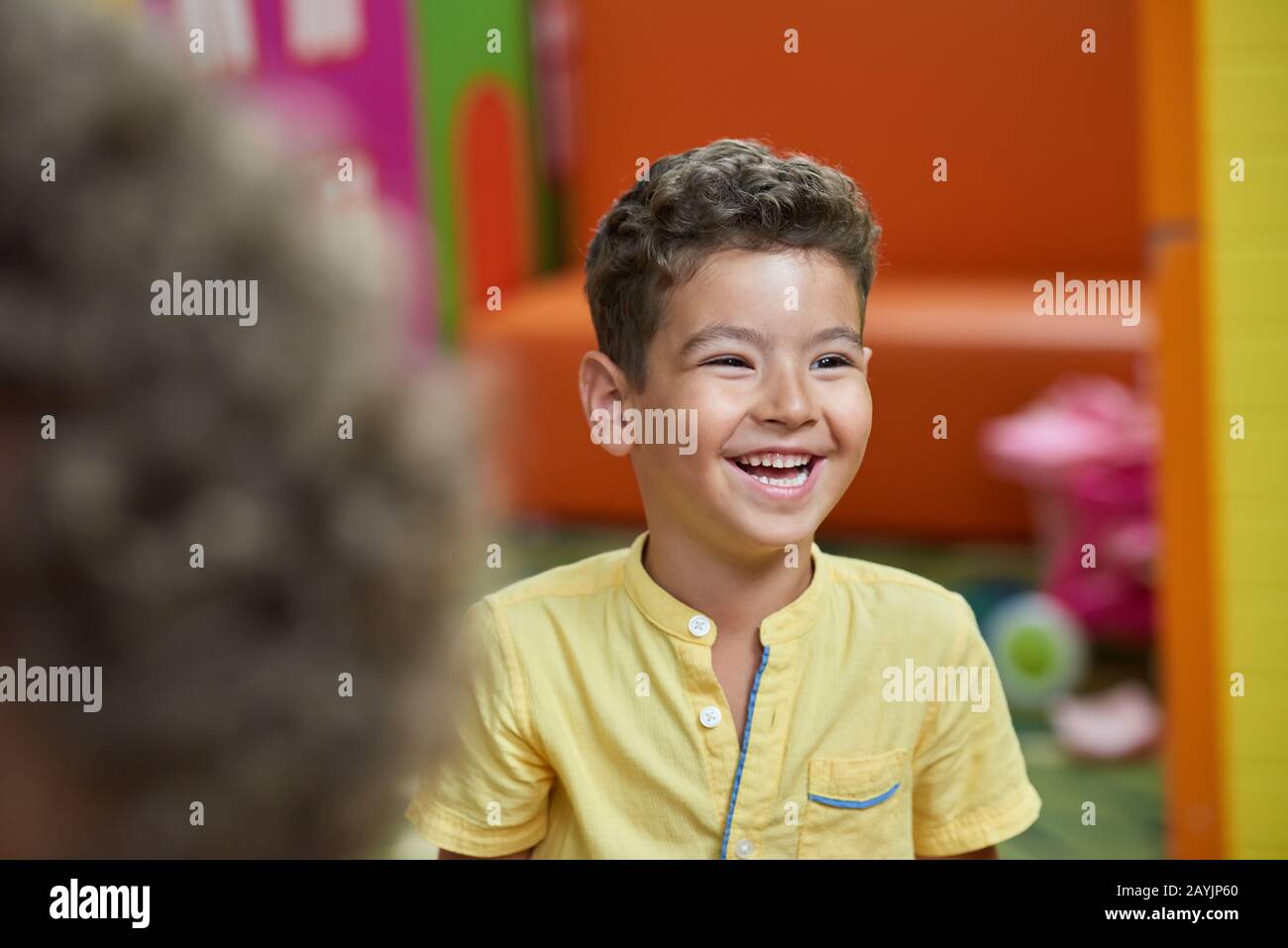 Adorable kid with beautiful smile Stock Photo - Alamy