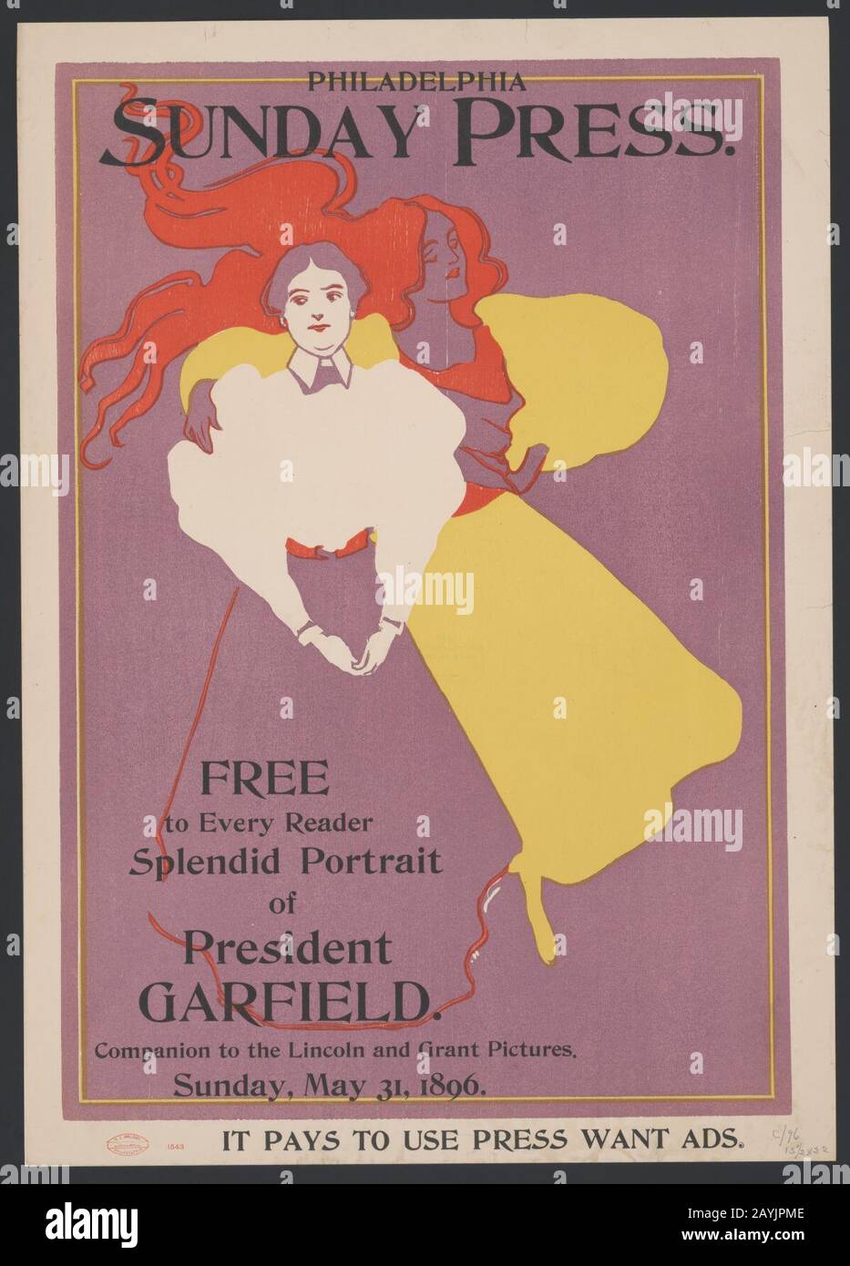 Free to every reader, splendid portrait of President Garfield Stock ...