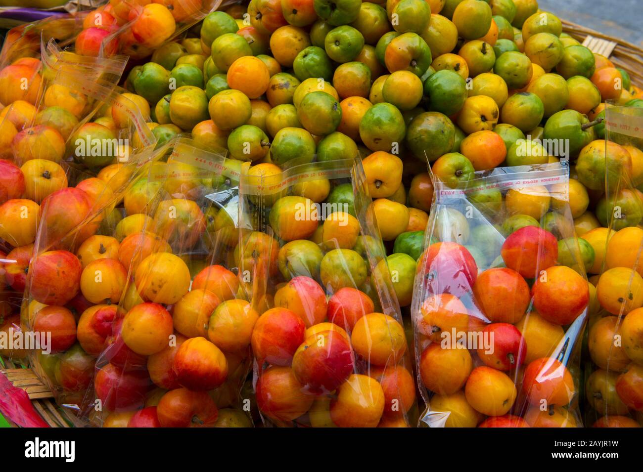 Fruits for sale at the Benito Juarez Market in Oaxaca City, Mexico ...