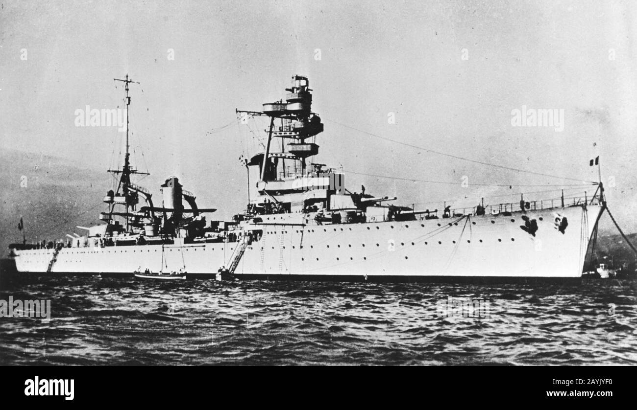 French heavy cruiser Foch in the 1930s Stock Photo - Alamy