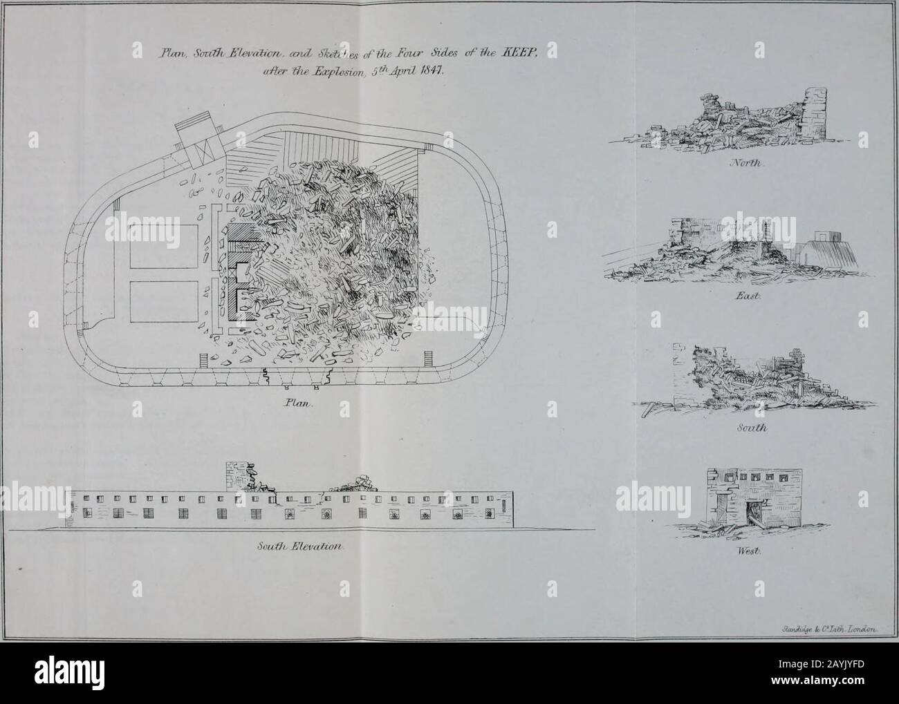French Folly Fort After Explosion Stock Photo - Alamy