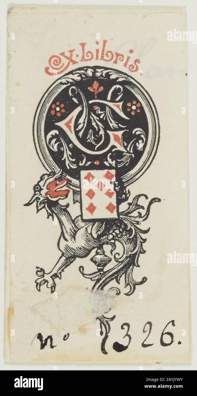 French Portrait card deck - 1813 - Back Stock Photo - Alamy