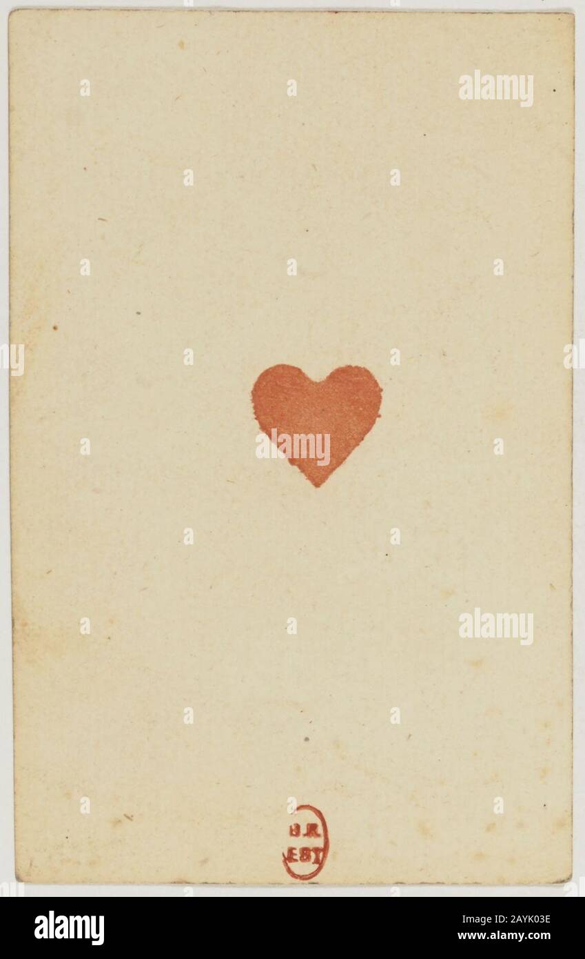 French Portrait card deck - 1827 - Ace of Hearts Stock Photo - Alamy