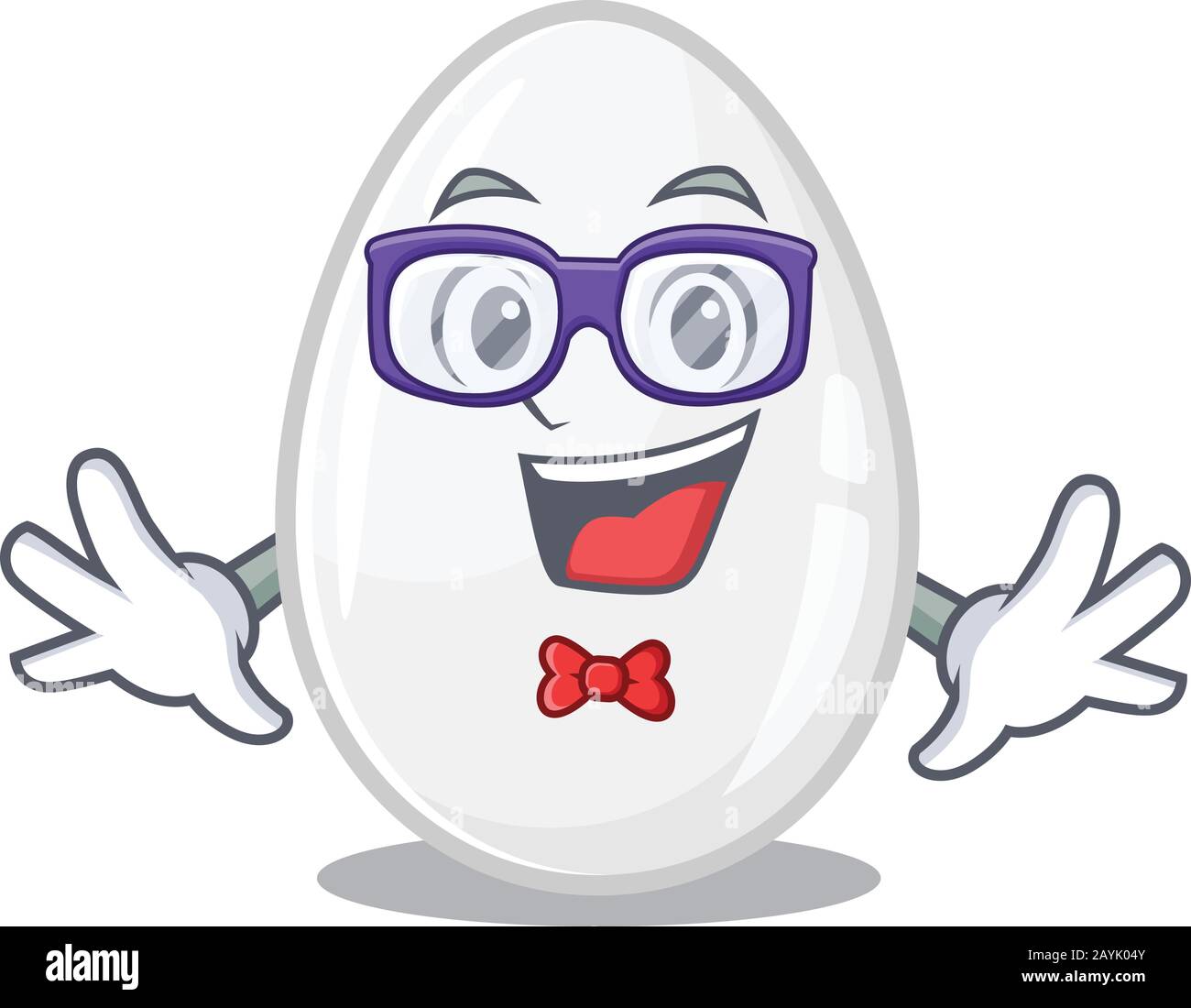 A cartoon concept of Geek white egg design Stock Vector Image & Art - Alamy