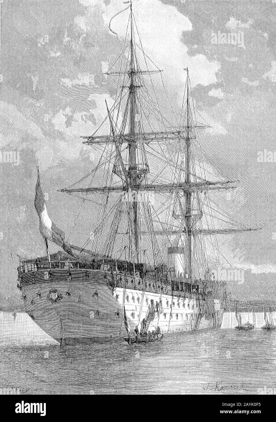 French ship Black and White Stock Photos & Images - Alamy