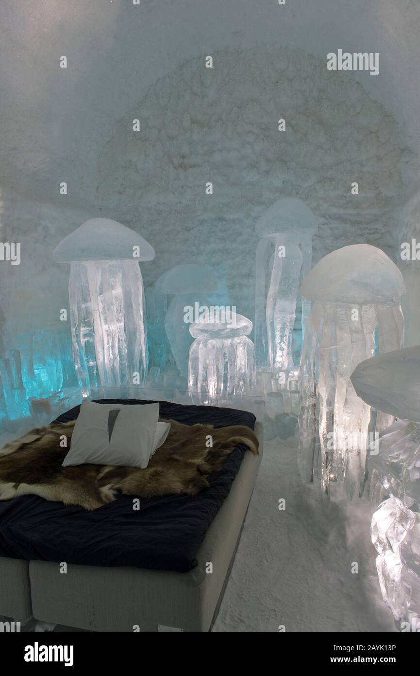 Cold Rooms in the ICEHOTEL 365 which was launched in 2016 and is a ...