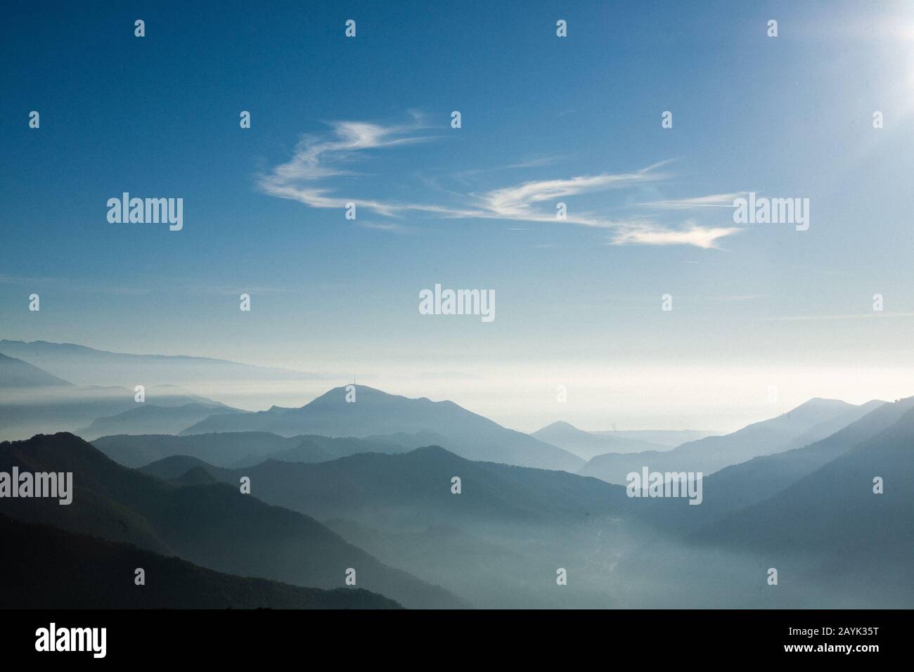 Mountain gradient background. Mountain scenery Stock Photo - Alamy