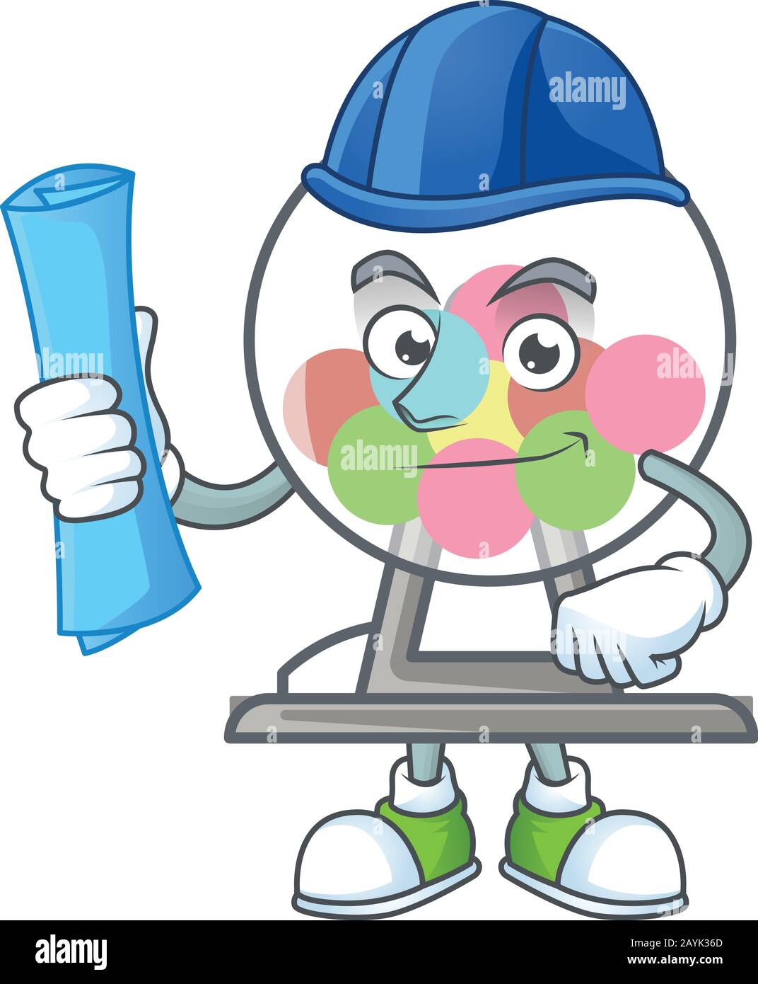 Elegant Architect lottery machine ball having blue prints and blue ...