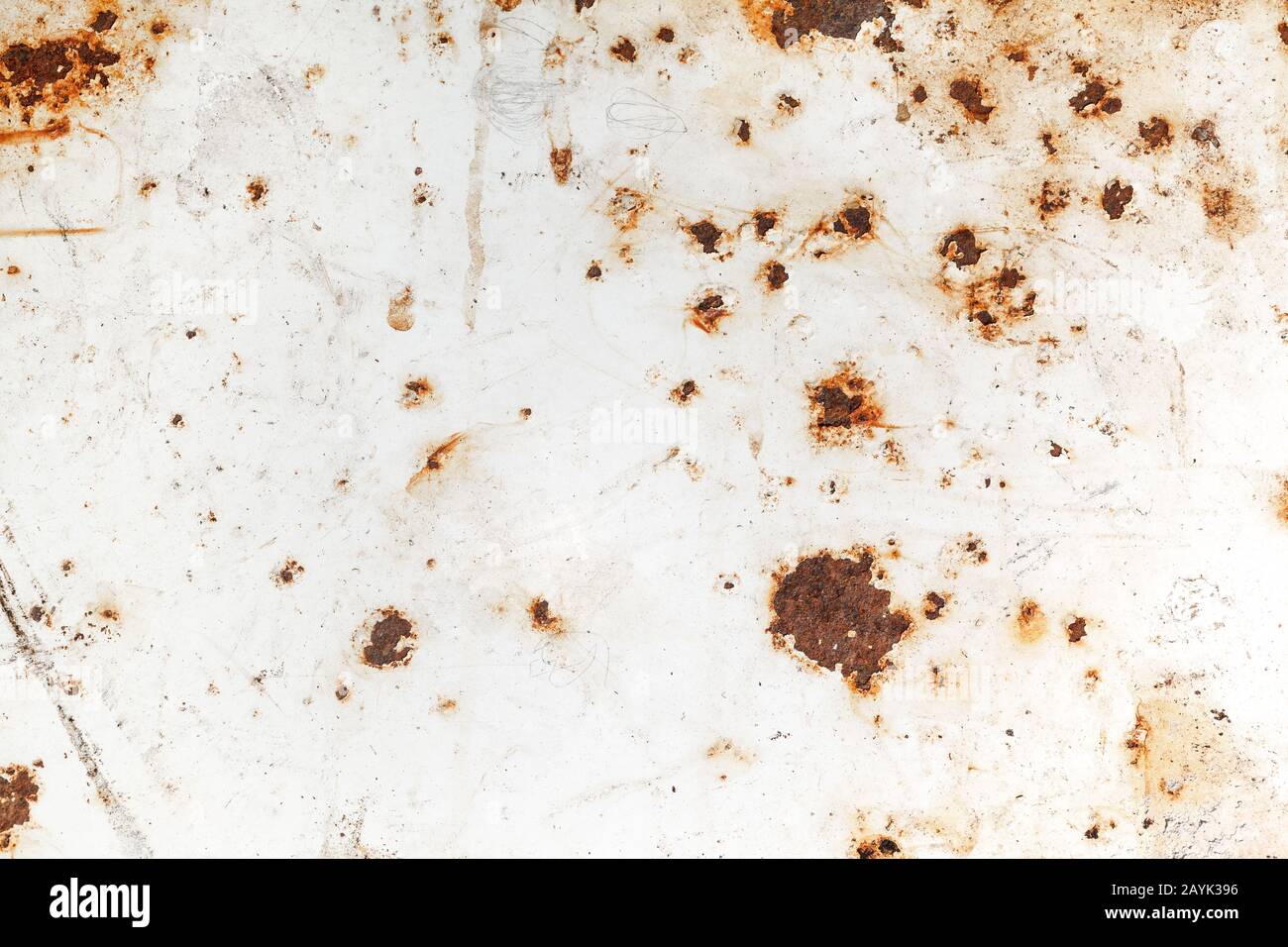 Bright rust stains texture paint showing through to rust underneath ...