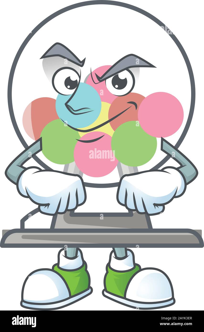 Lottery machine ball mascot icon design style with Smirking face Stock ...