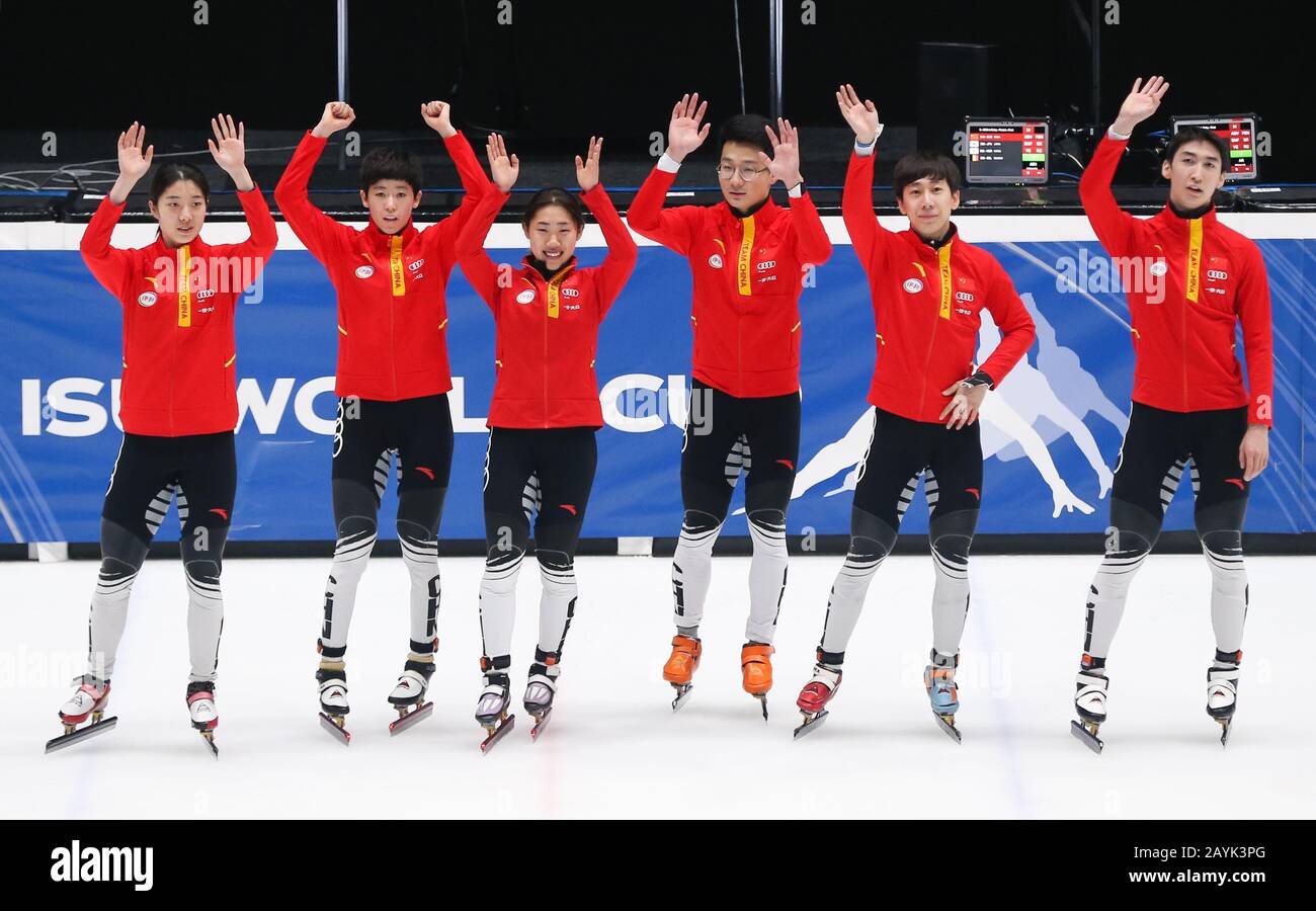 Dordrecht, Netherlands. 15th Feb, 2020. Qu Chunyu, Fan Kexin, Zhang ...