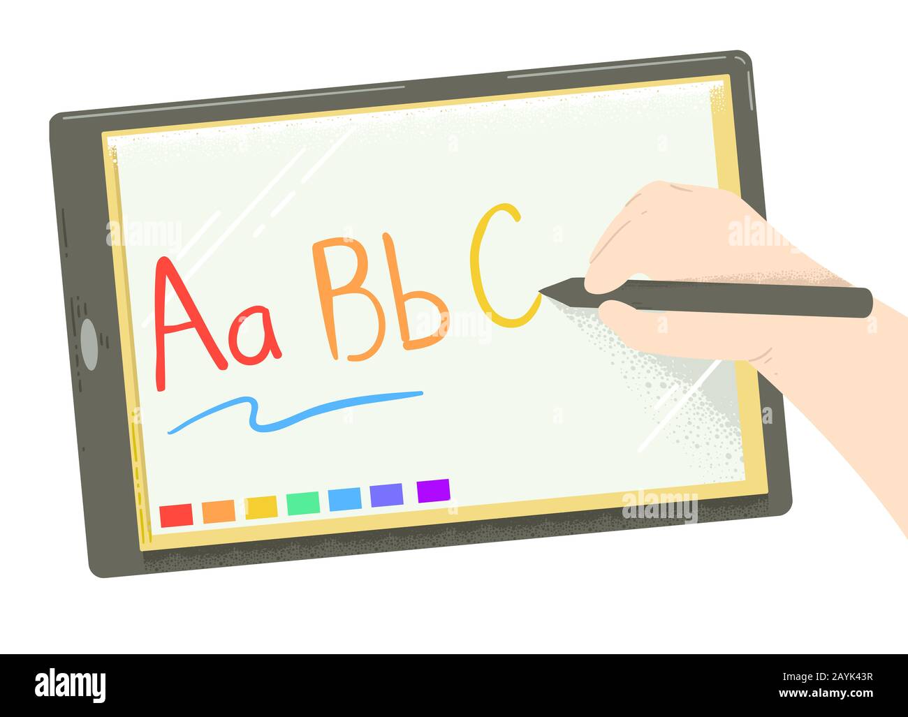 Child digital tablet cutout hi-res stock photography and images - Alamy