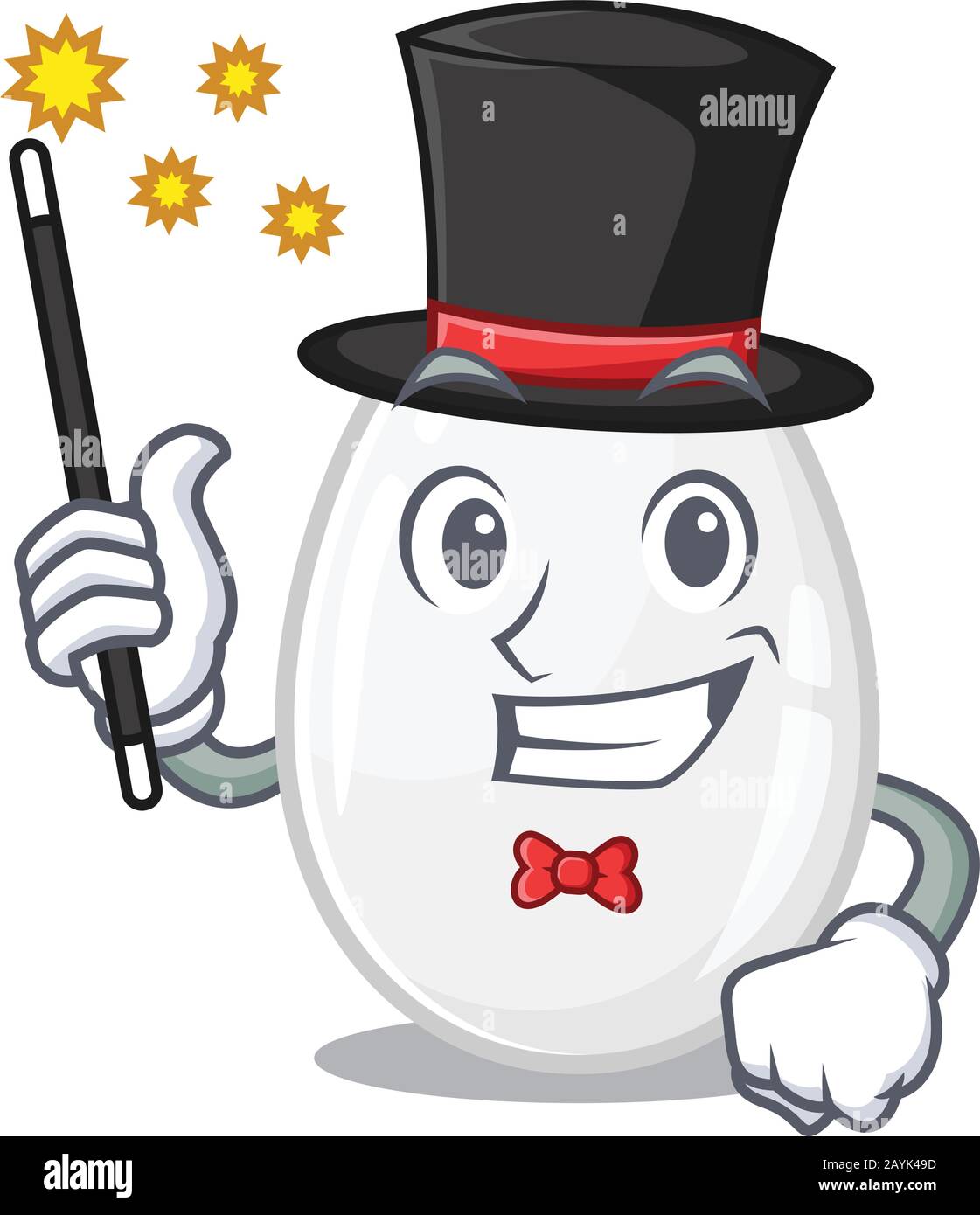 A picture of white egg performance as a Magician Stock Vector Image ...