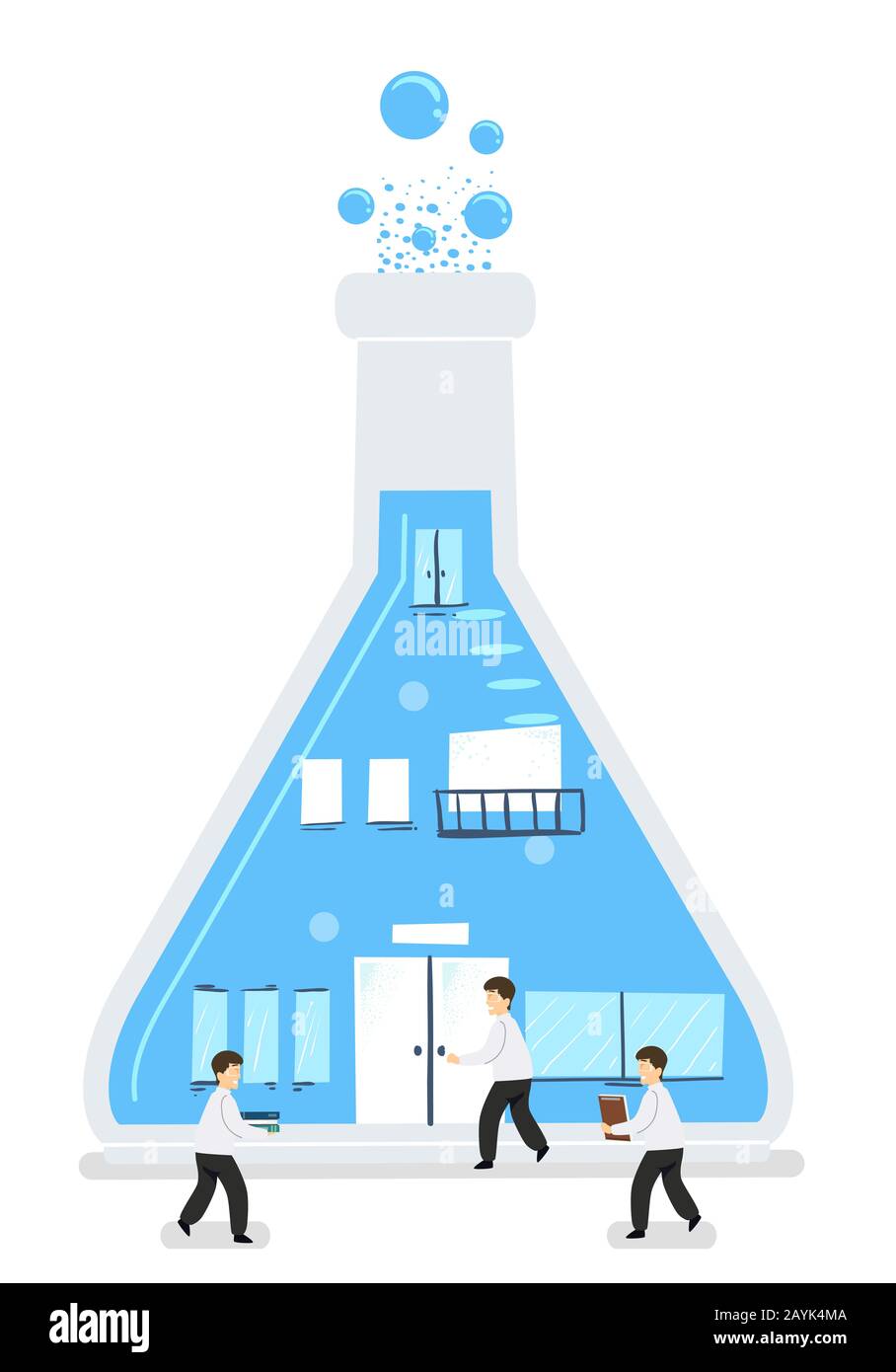 Science lab glass building concept Cut Out Stock Images & Pictures - Alamy