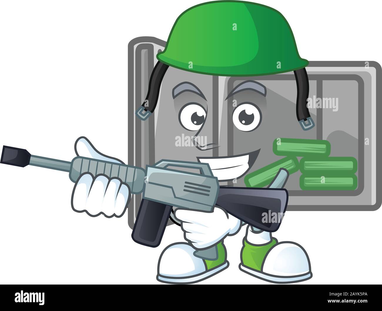 Machine gun box Stock Vector Images - Alamy