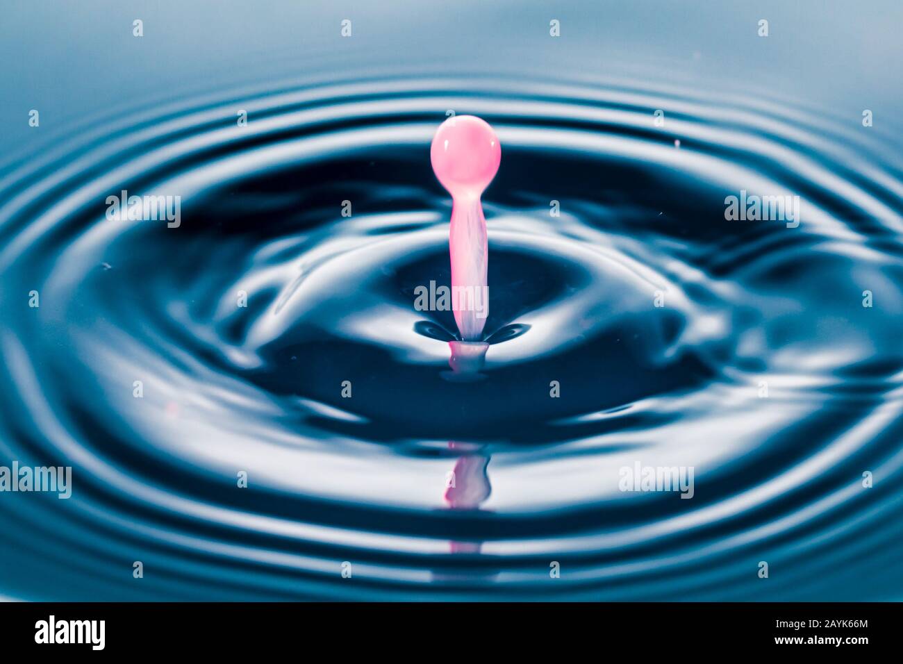 Water with milk dripping or water ripples in a pond. waves of rippling ...