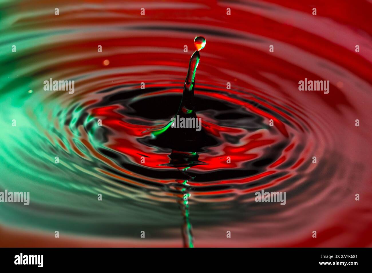 Water with milk dripping or water ripples in a pond. waves of rippling ...