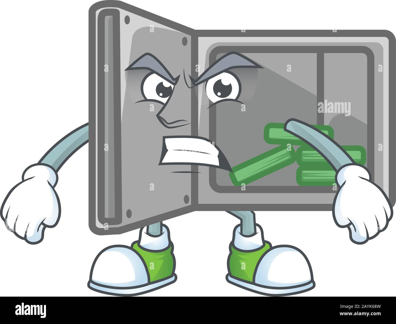 Cartoon lock angry expression hi-res stock photography and images - Alamy