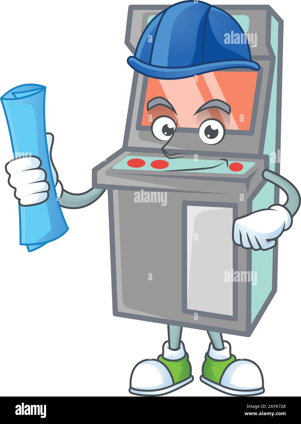 Elegant Architect arcade game machine having blue prints and blue ...