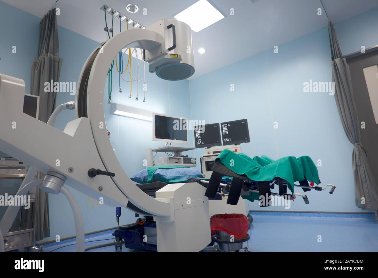 Interior of operating room in modern clinic,operating room with modern ...