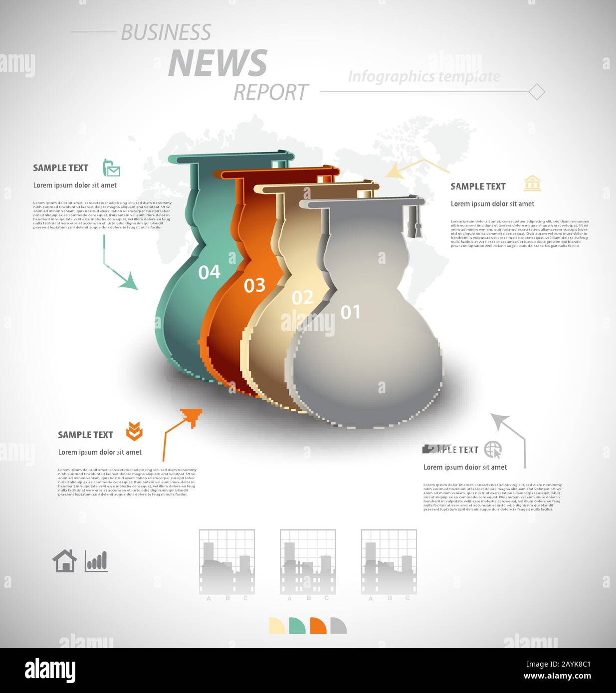 Presentation bussines template for interactive data display Stock ...