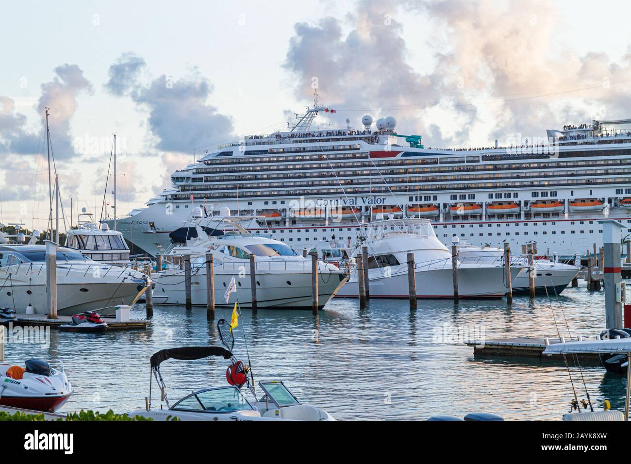 Miami Beach Florida,Biscayne Bay water,Miami Beach,Marina,Carnival ...