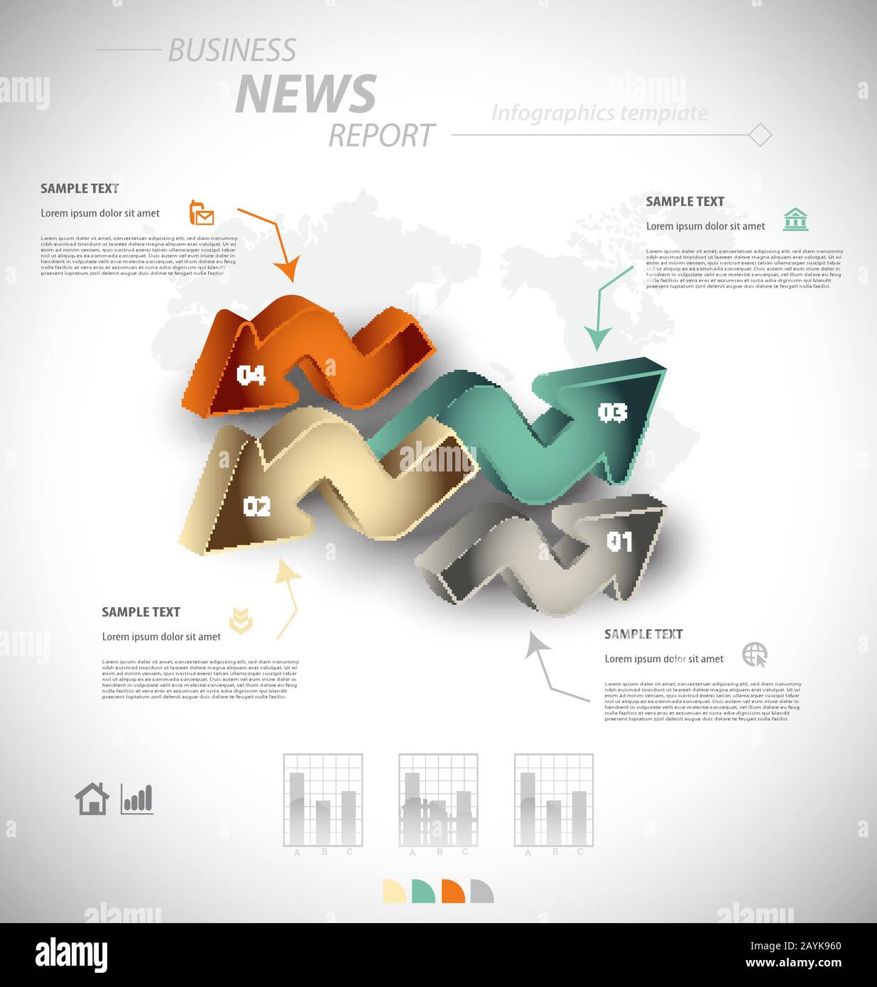Presentation bussines template for interactive data display Stock ...
