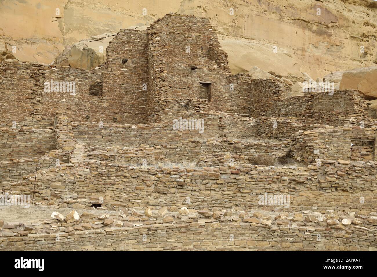 Pueblo Bonito in Chaco Culture National Historical Park in New Mexico ...