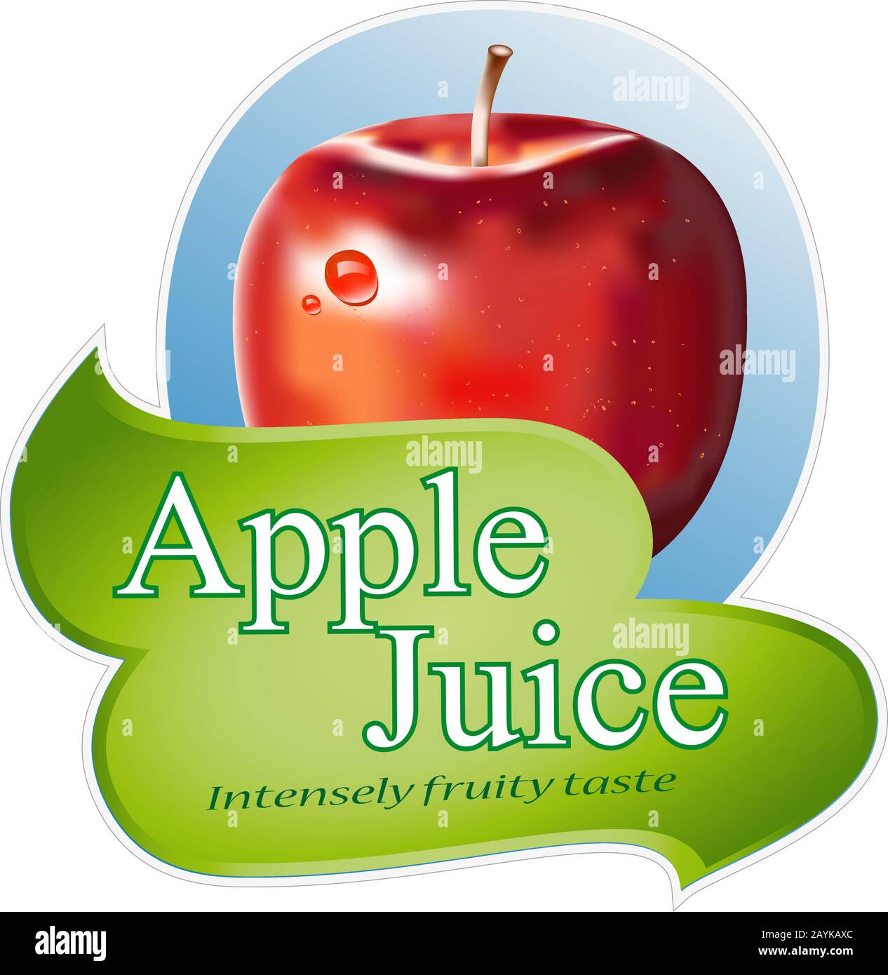 Label for apple juice and drinks for creative product design Stock ...