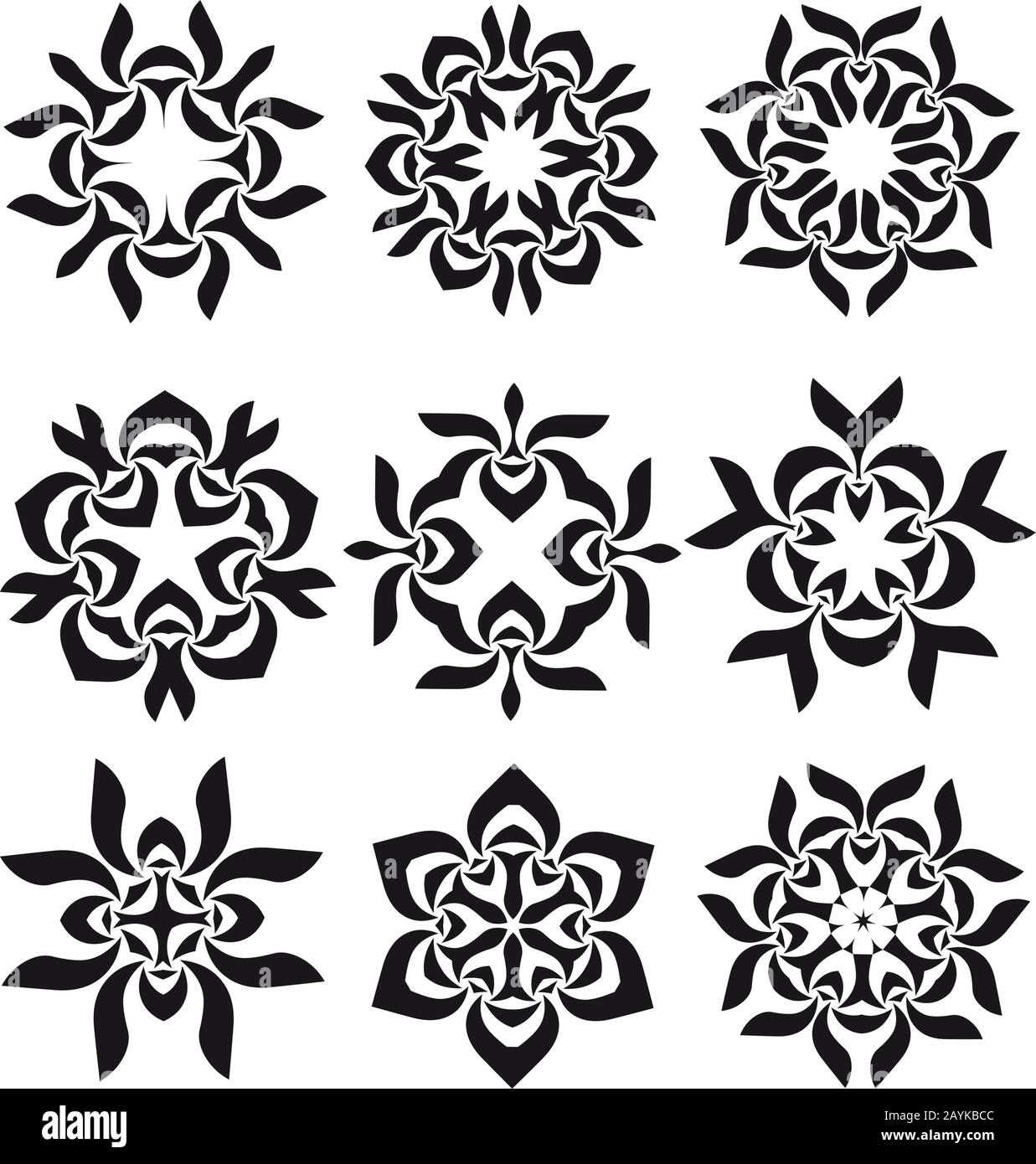 Collection of various creative graphics design vector elements Stock ...