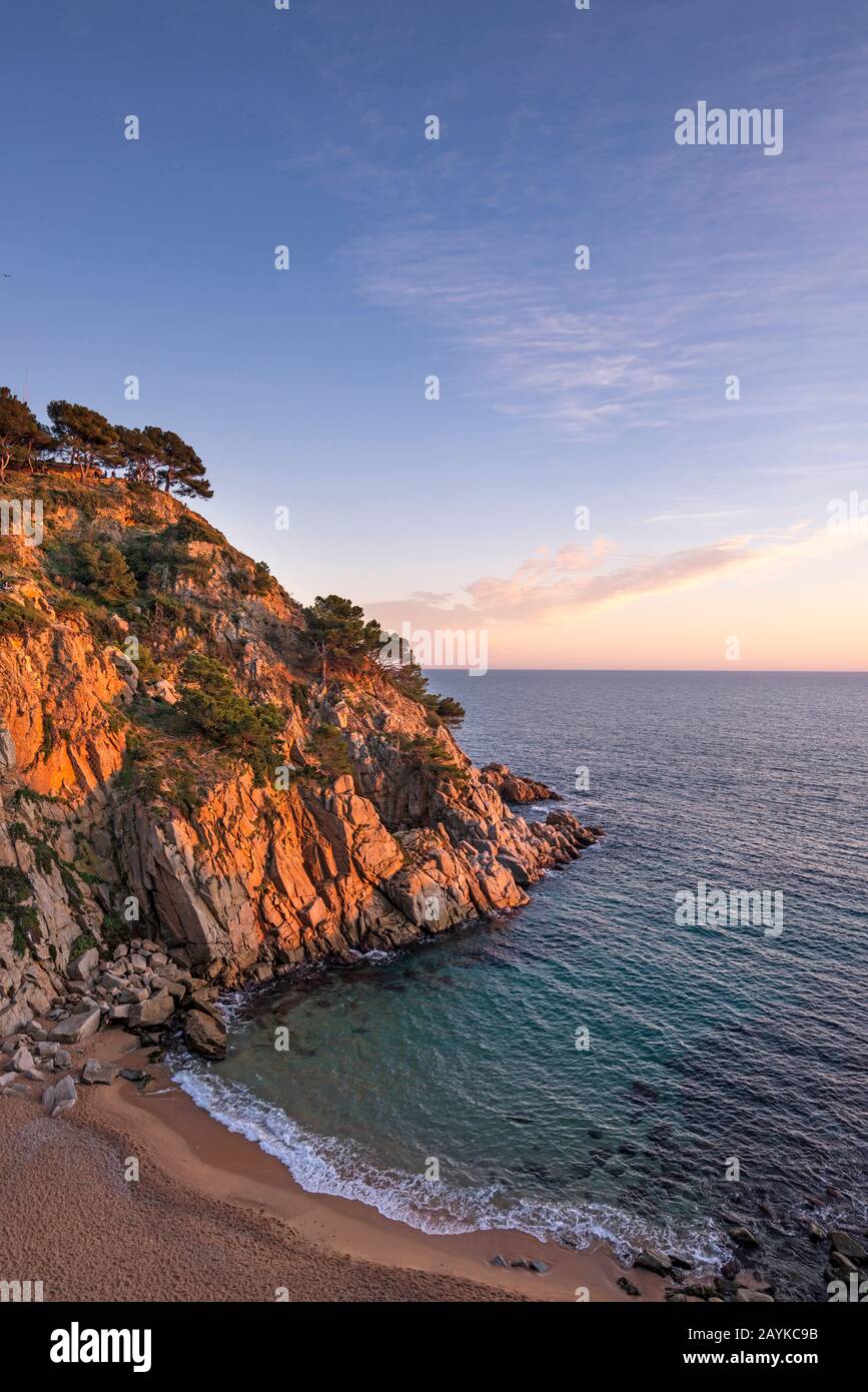 CALA ES CODOLAR BEACH TOSSA DE MAR COSTA BRAVA CATALONIA SPAIN Stock ...