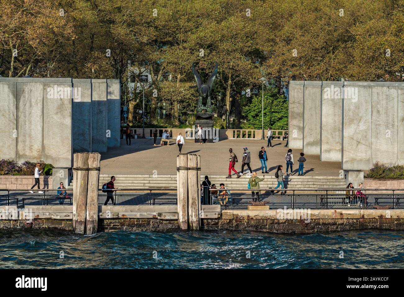 NEW YORK, USA - OCTOBER 10: This is Battery Park, a waterfront park ...