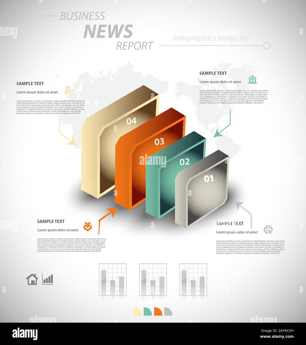Presentation bussines template for interactive data display Stock ...