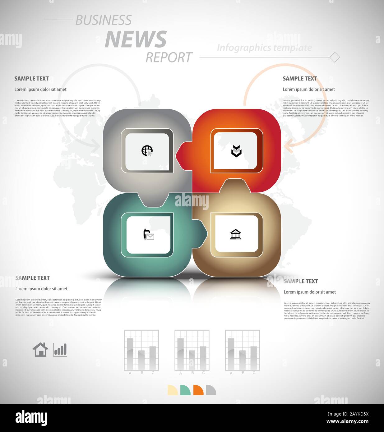 Presentation bussines template for interactive data display Stock ...