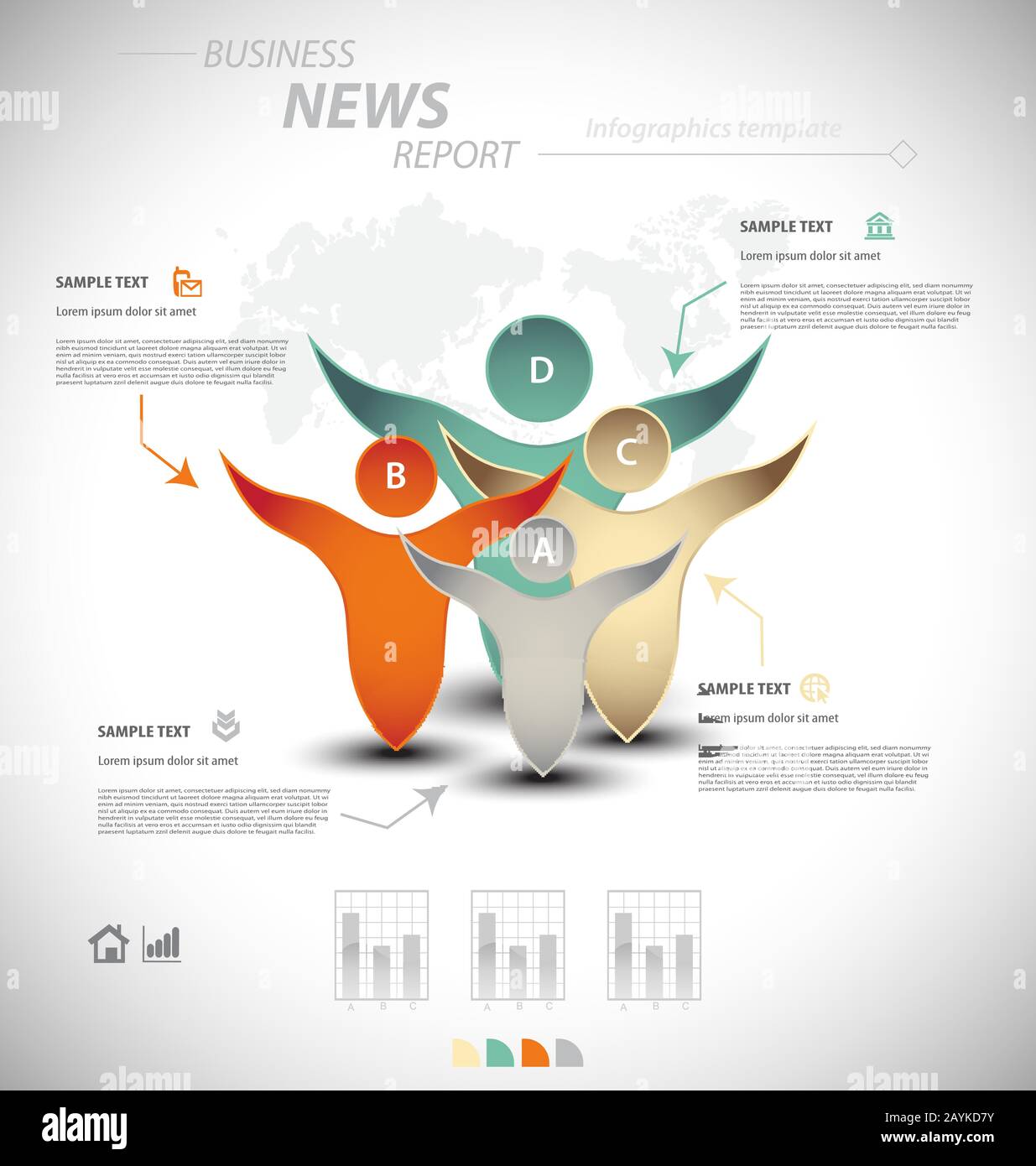 Presentation bussines template for interactive data display Stock ...