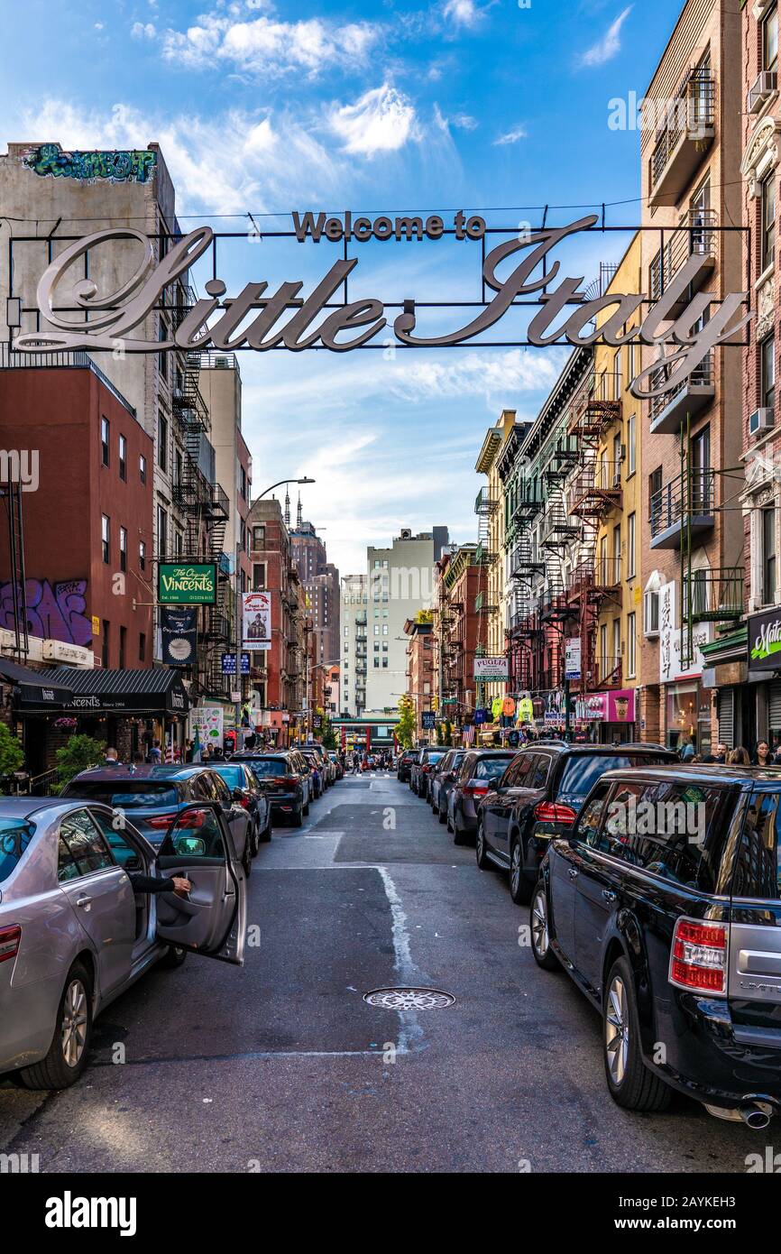 NEW YORK, USA - OCTOBER 13: This is Little Italy, an area famous for ...