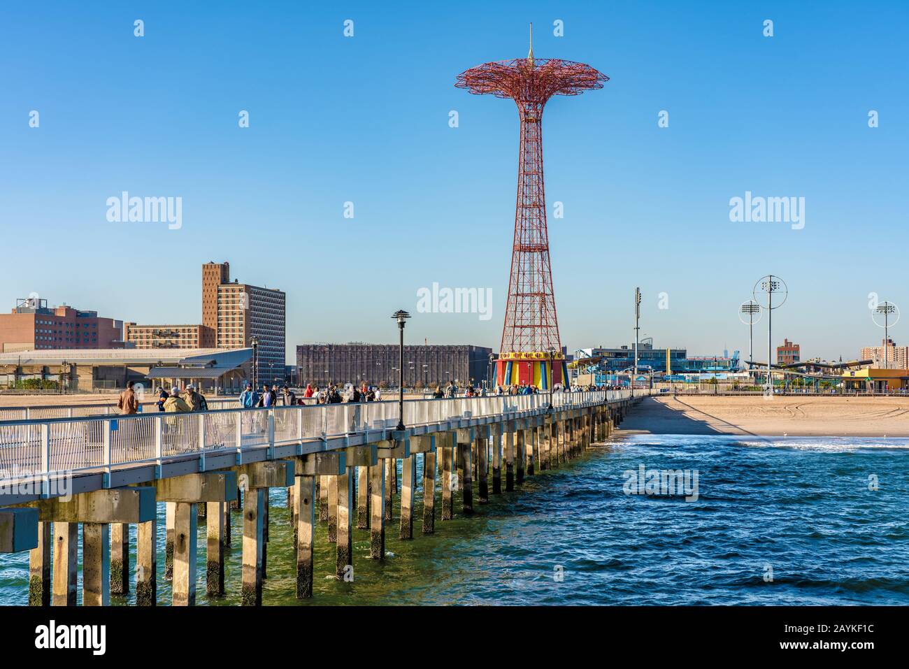 NEW YORK, USA - OCTOBER 14: This is a view of the pier and waterfront ...