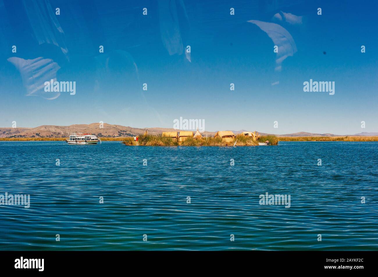 Titino Floating Islands on the Titicaca Lake, PERU Stock Photo - Alamy
