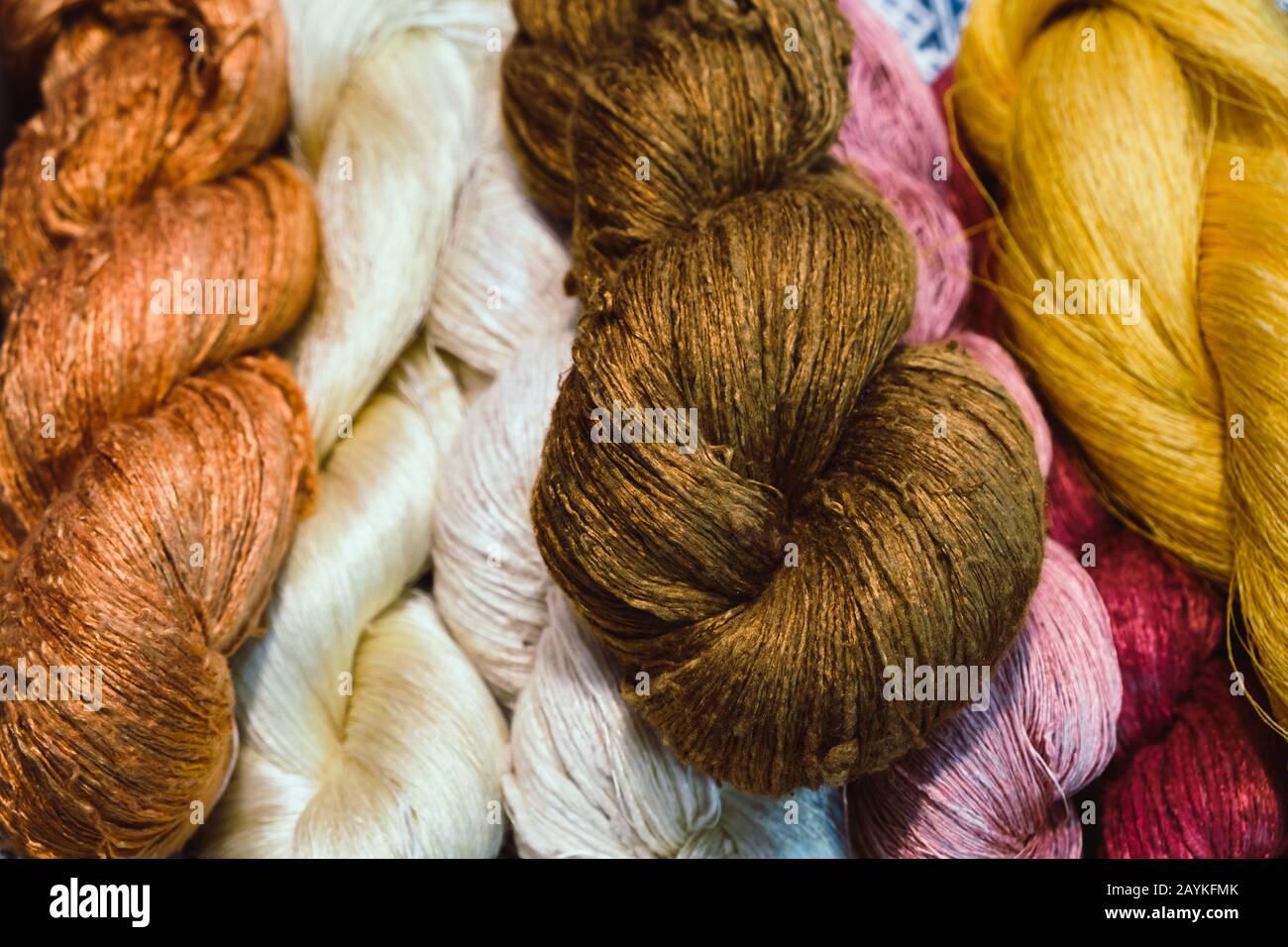 Silk embroidery threads hi-res stock photography and images - Alamy