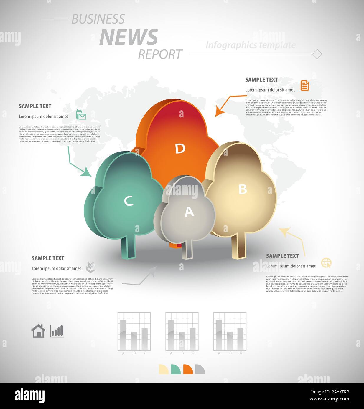 Presentation bussines template for interactive data display Stock ...
