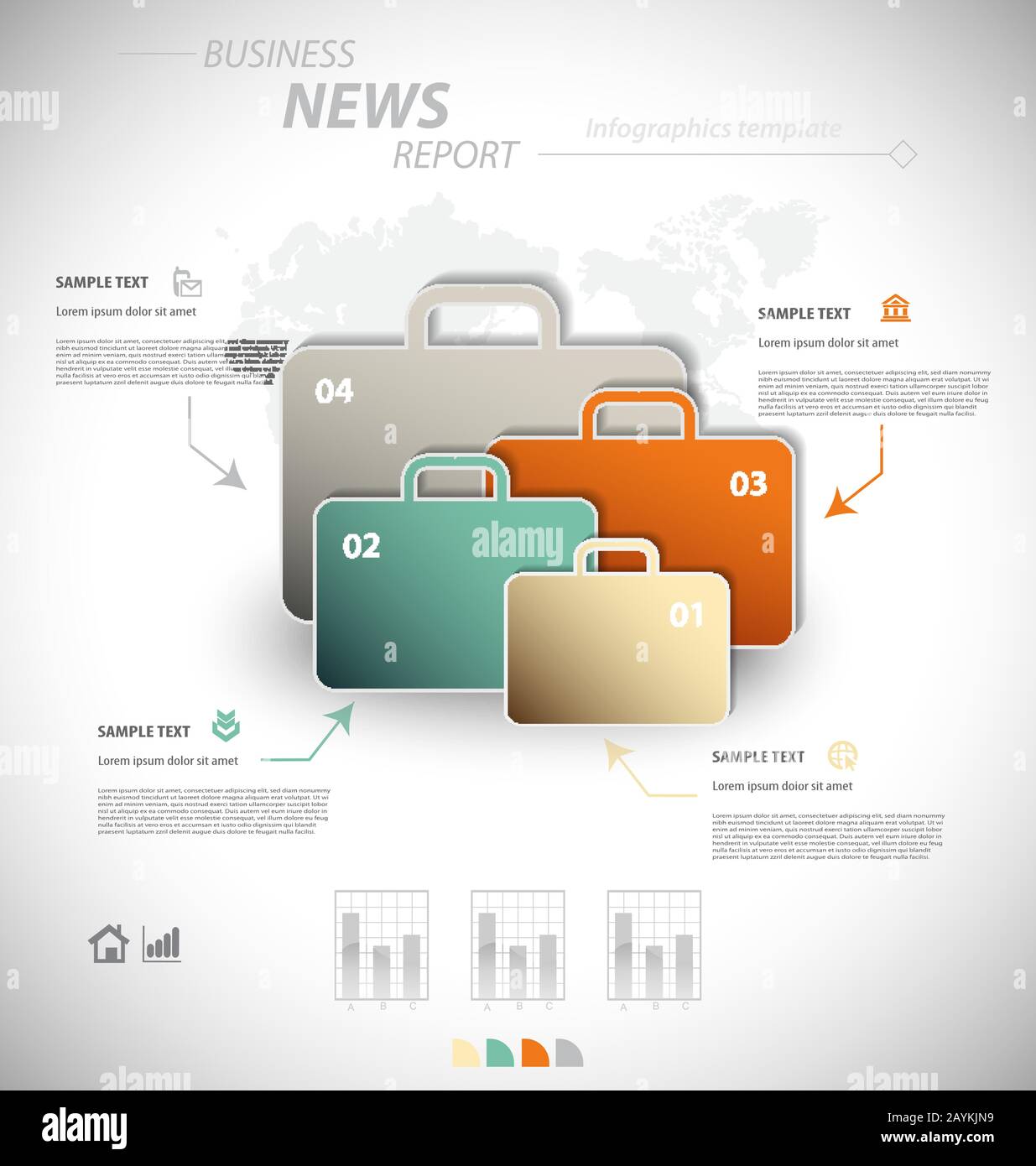 Presentation bussines template for interactive data display Stock ...