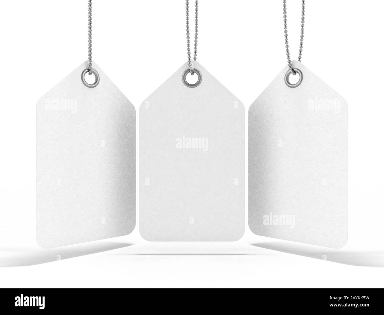 White label or price tag on white background. 3D rendering Stock Photo ...