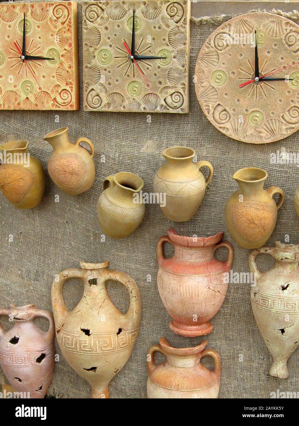 Handmade Old Brown Clay Pottery Traditional Ceramics Mugs Souvenirs ...