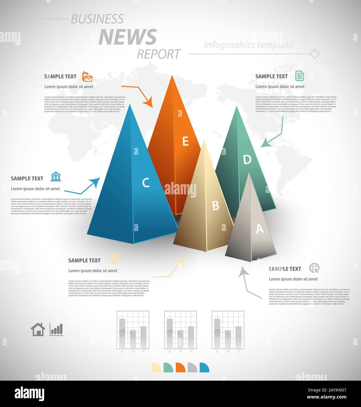 Presentation bussines template for interactive data display Stock ...